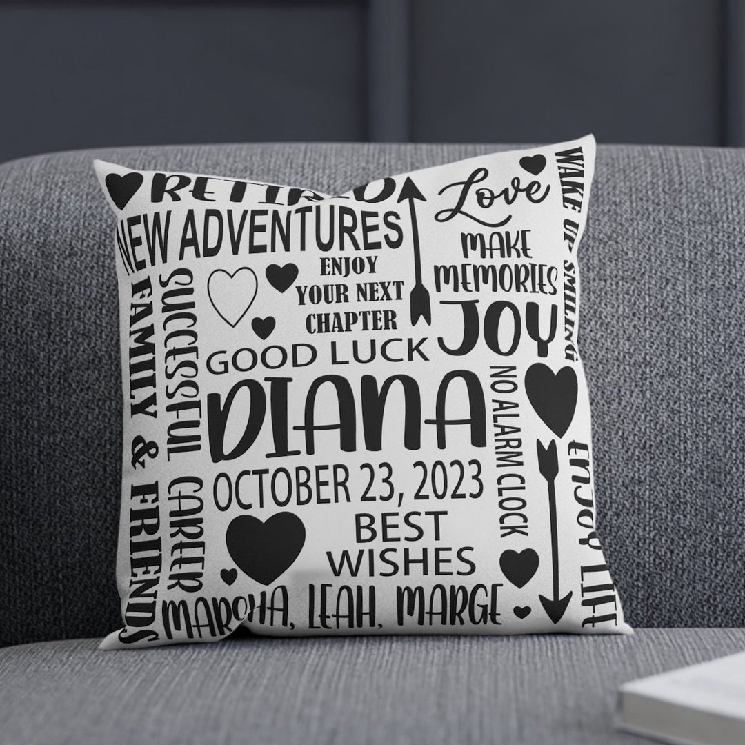 Retirement Gifts for Women Personalized Retirement Pillow Coworker ...