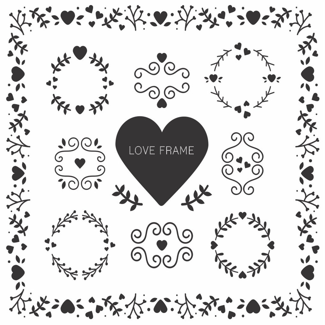 Heart Flower Printable Svg Png File Digital Download File Digital Print ...