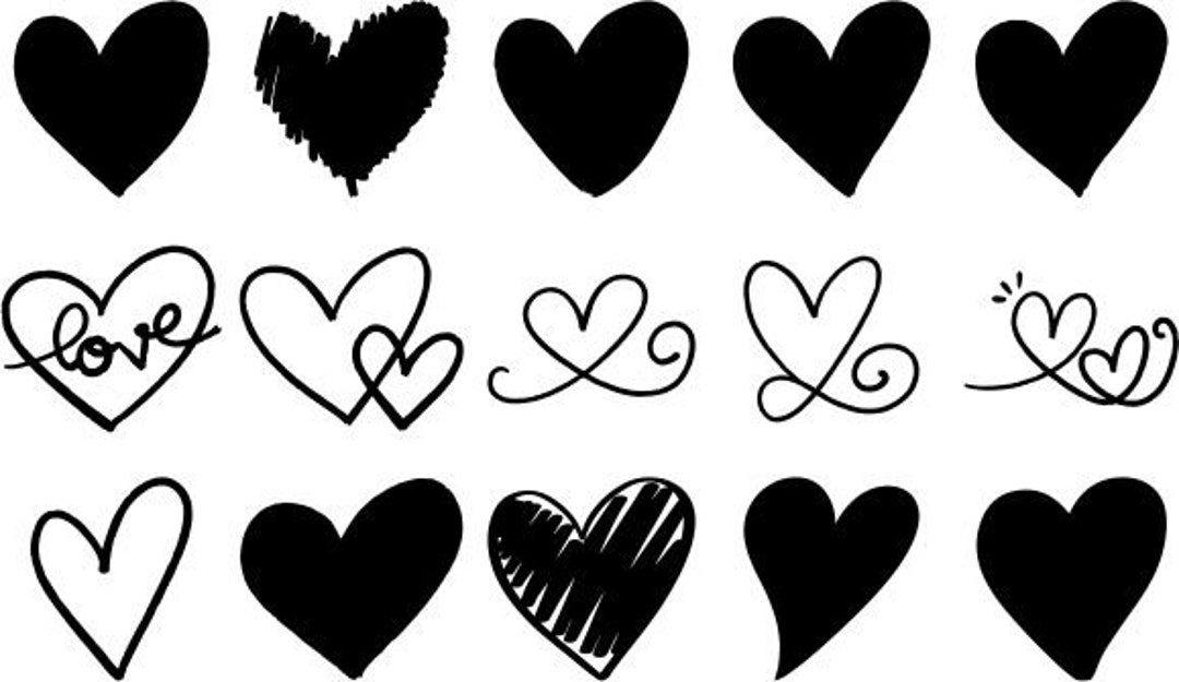 Hearts Printable Svg Pdf Png File Digital Download File Digital Print ...