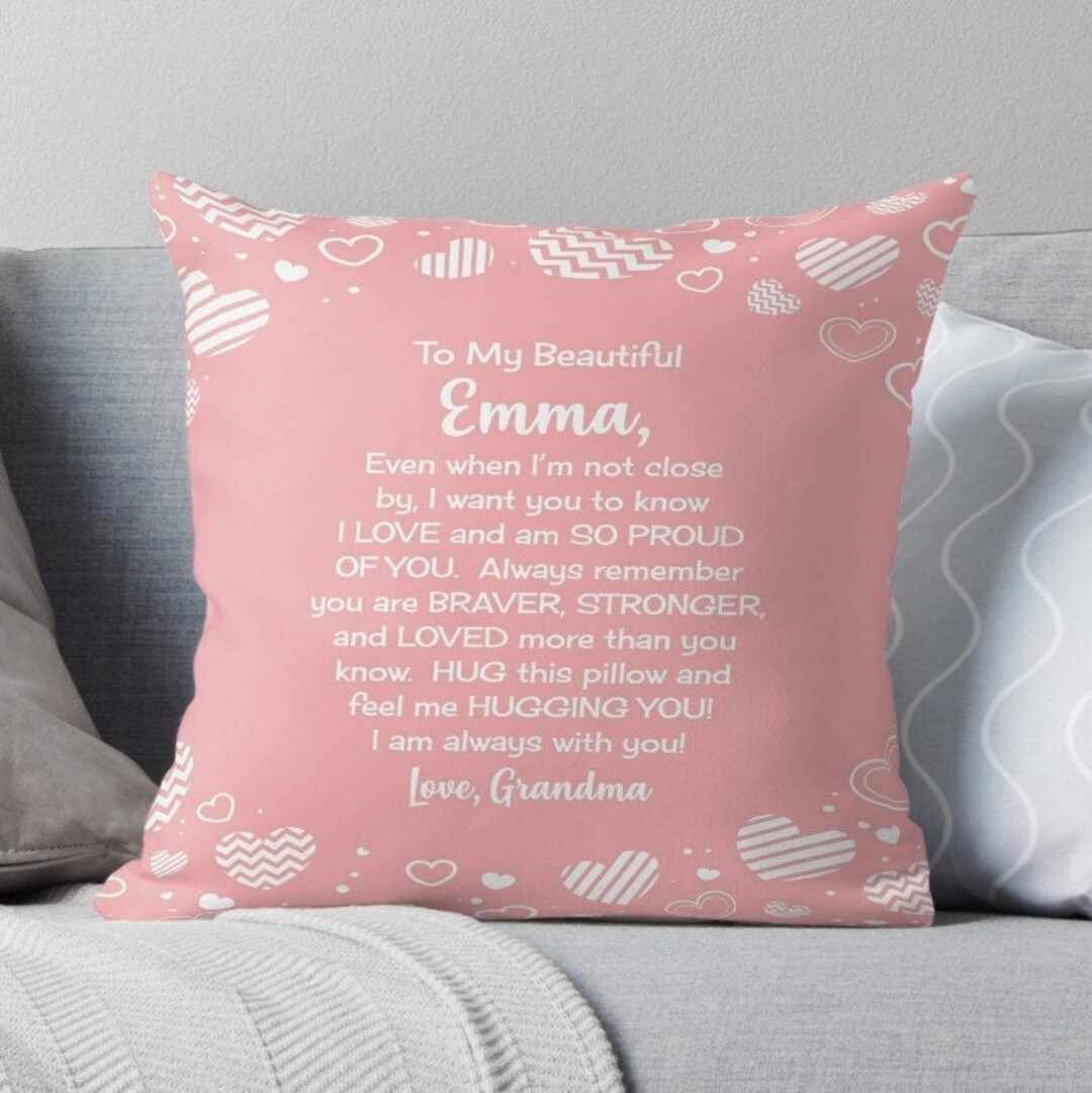Pink Granddaughter Gifts Personalized Grandpa Grandma Papa Nana Custom ...