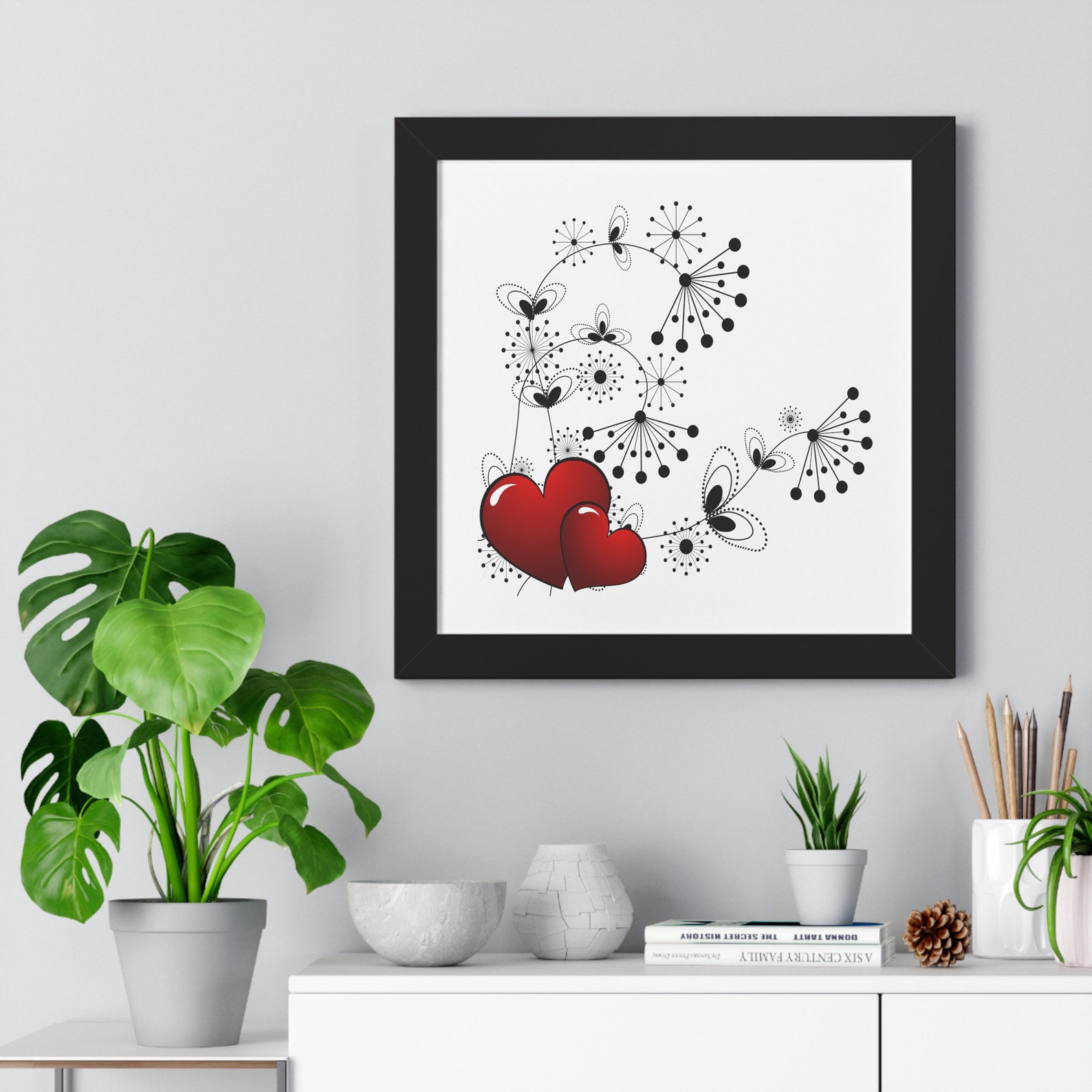 Heart Flower Printable Png and Pdf File Digital Download File Digital ...