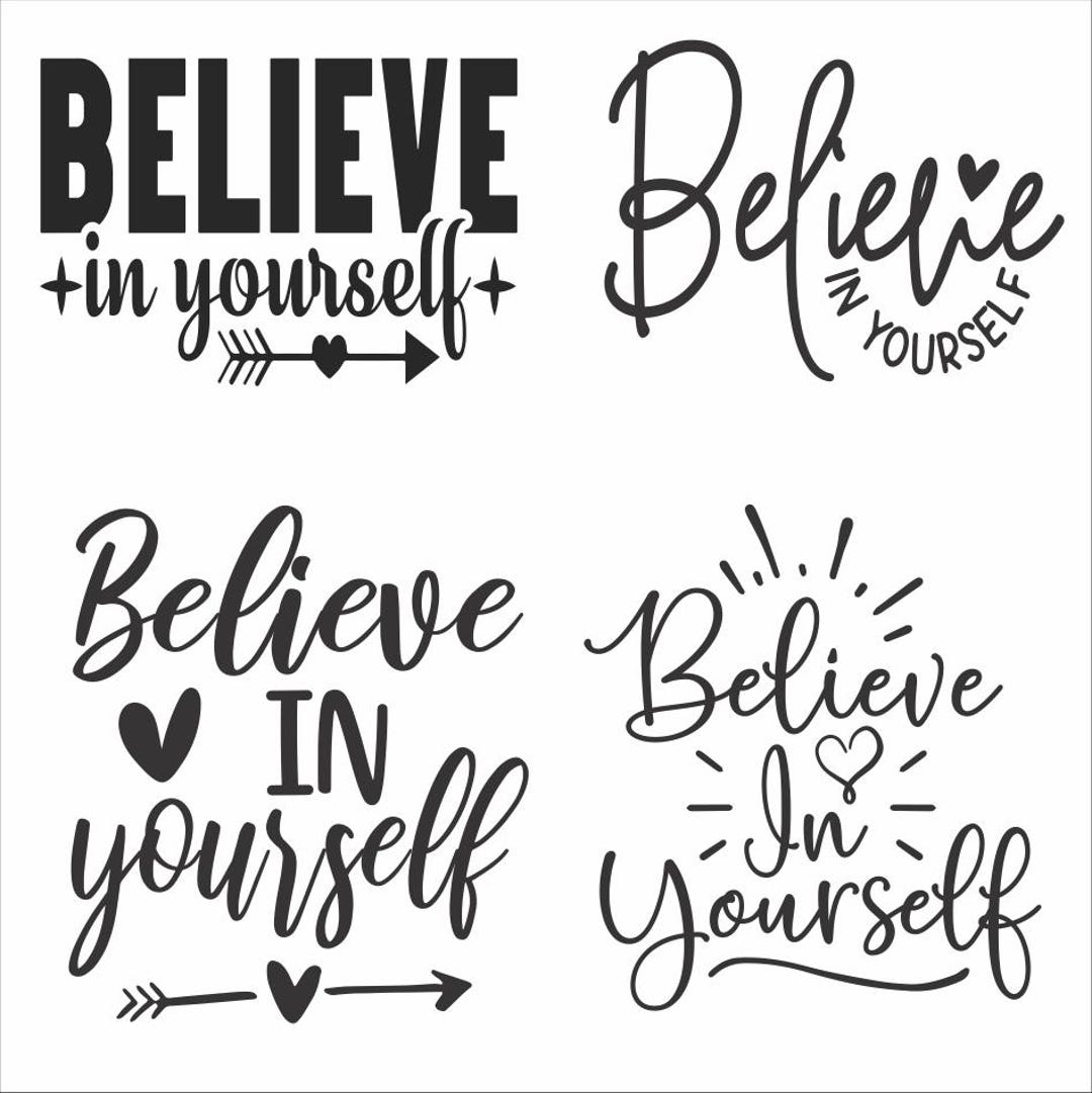 Believe in Yourself Printable Empowering Kids Women Digital Prints ...