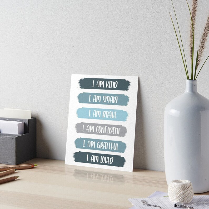 Positive Affirmations for Kids Wall Art Affirmations for Boys - Etsy