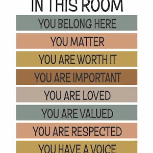 Classroom Equality Wall Art Digital Print Inspirational Classroom Quote ...
