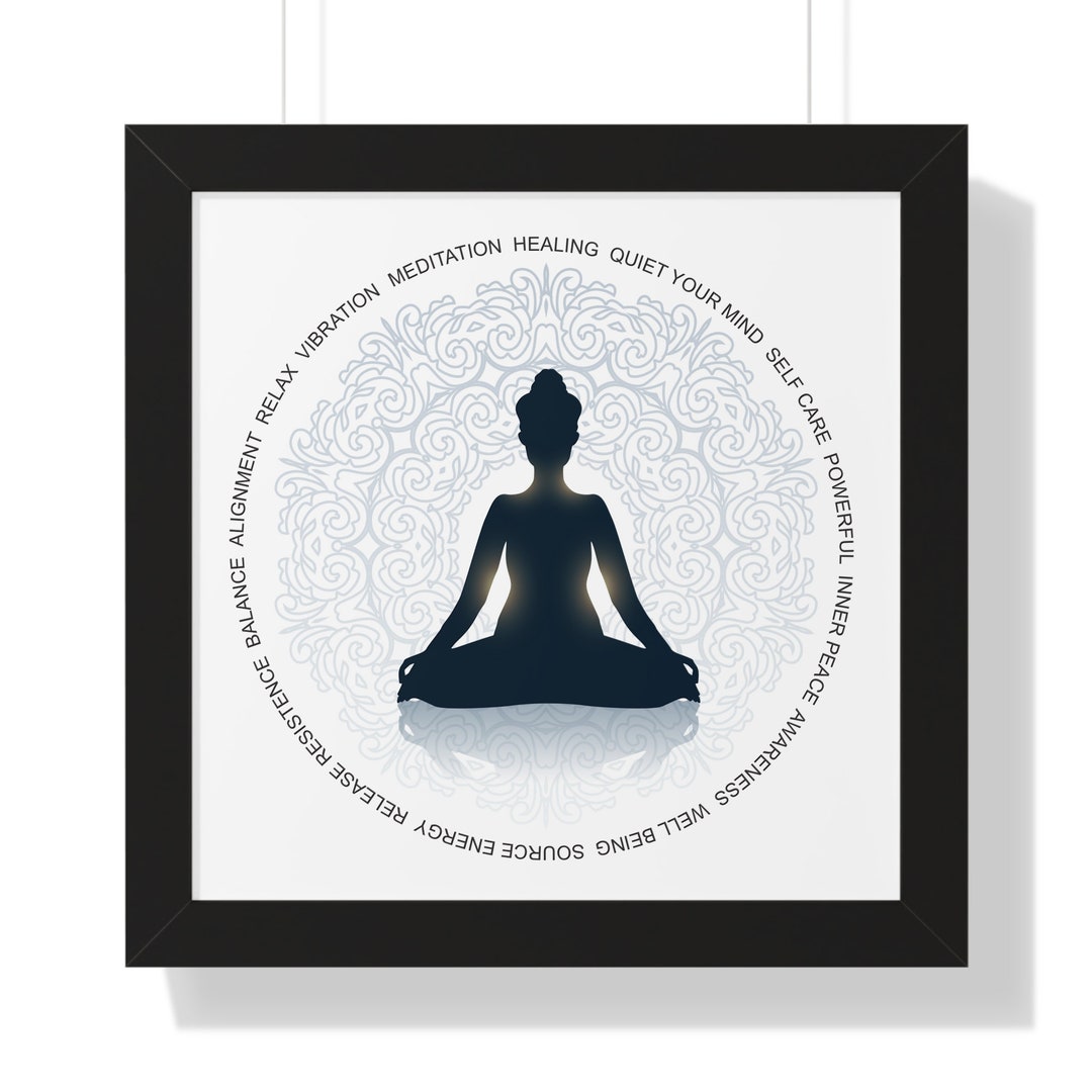 Meditation Printable Wall Art Digital Print Yoga Inner Peace Healing ...
