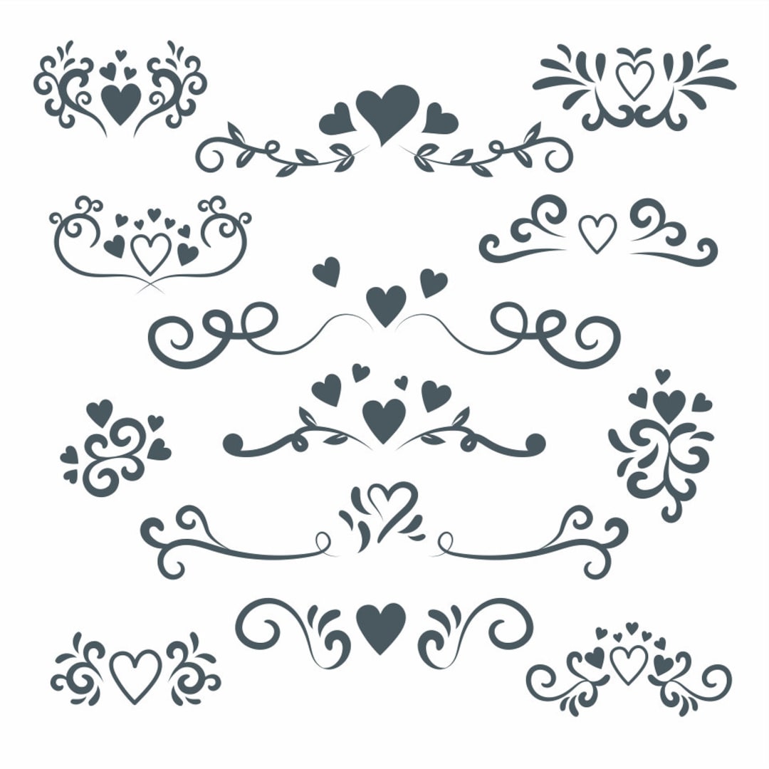 Hearts Svg Printable Png Pdf Files Digital Download File Digital Print ...