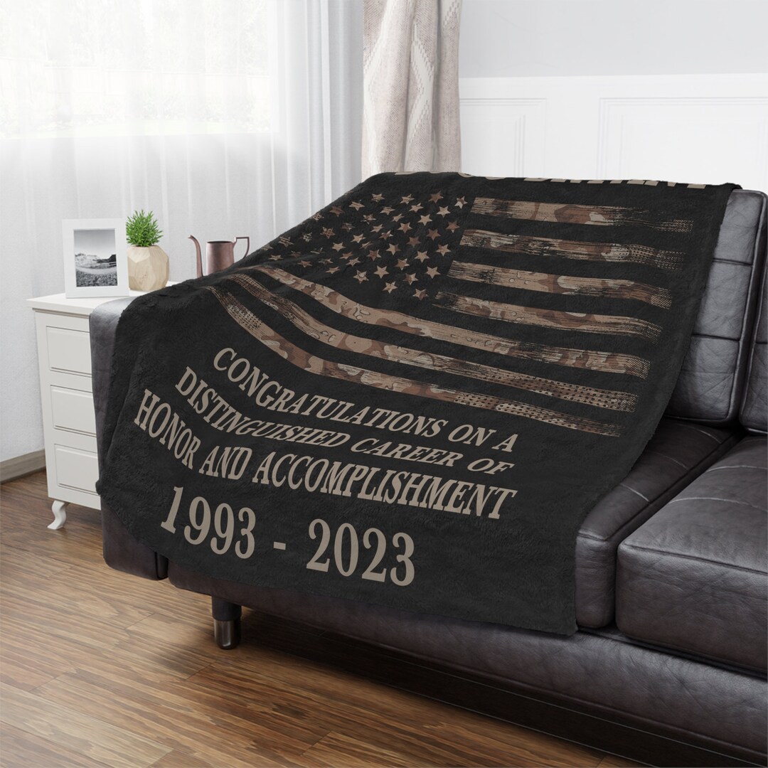 Military Retirement Gift Military Blanket Retirement Military - Etsy