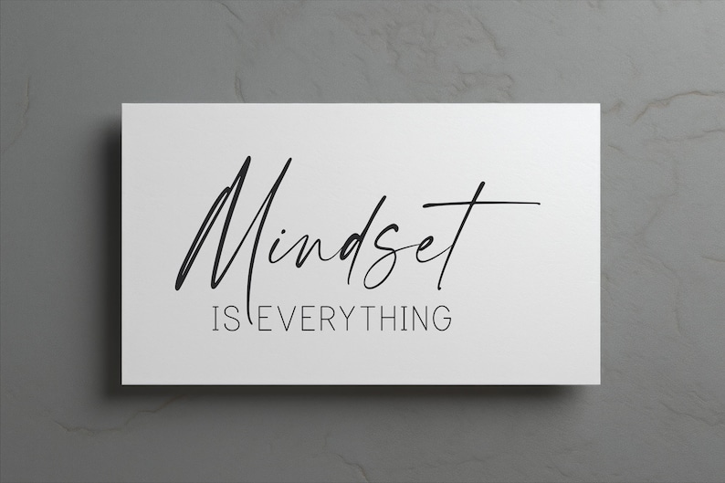 Mindset is Everything Printable Digital Print Mind Create Empowering ...