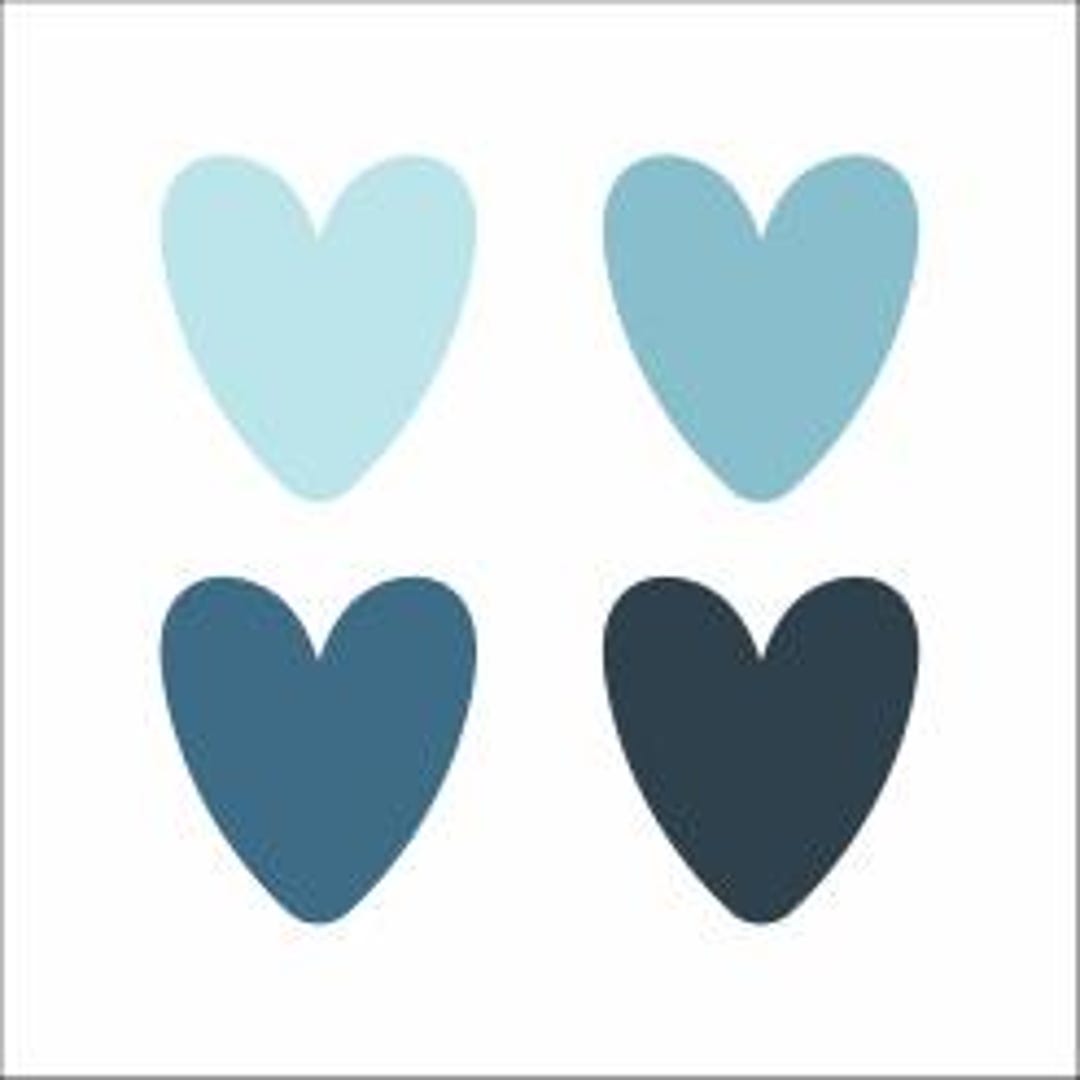 Blue Hearts Svg Png File Digital Download Instant File Digital Print ...