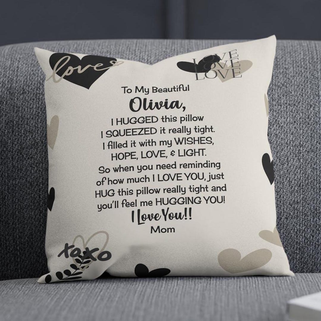 Daughter Gift From Mom Daughter Pillow Personalized From Mom Daughter ...