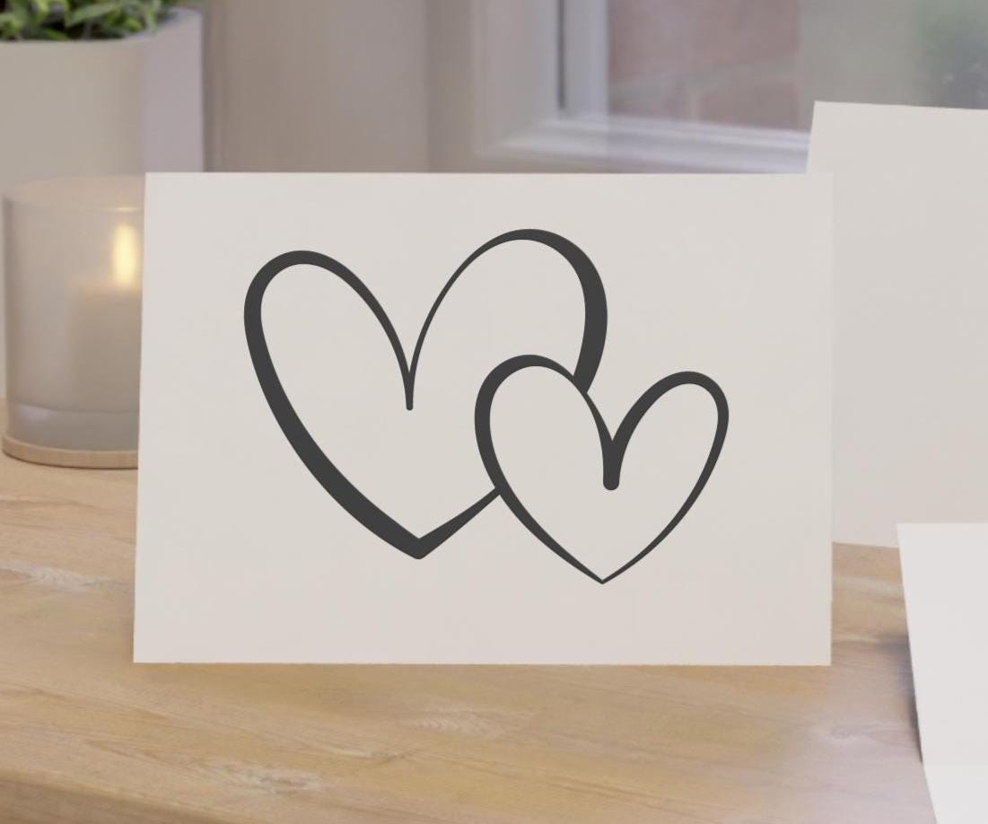 Hearts Printable Svg Png File Digital Download File Print Double Hearts ...