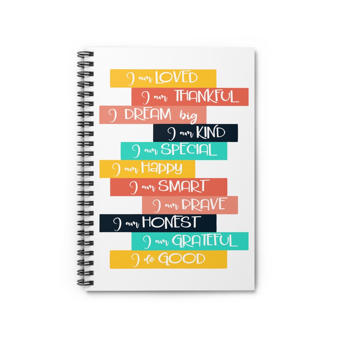 Kids Positive Affirmation Gifts Inspirational Notebook Mental Health ...