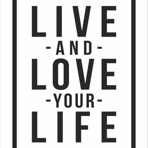 Live Love Life Digital Print Png Svg Wall Art Positive Affirmations ...