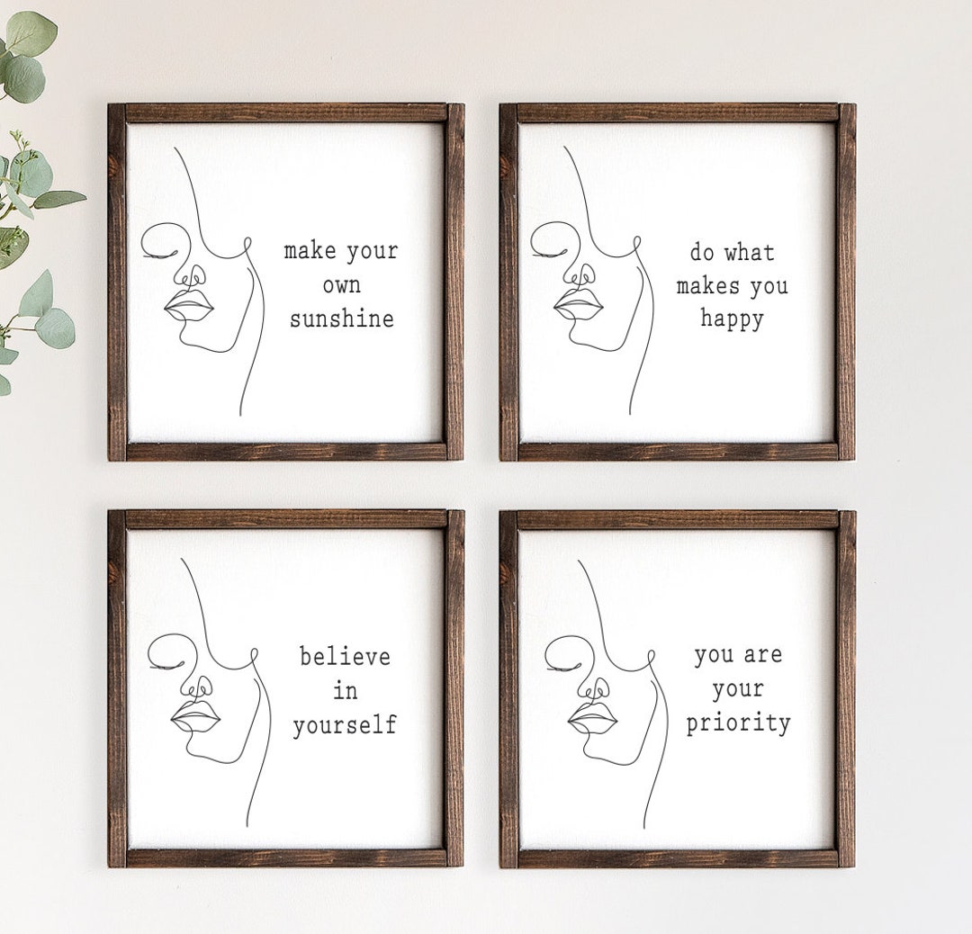 Self Care Wall Art Affirmations Printable Empowering Women Digital ...