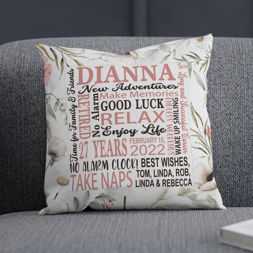 Retirement Gifts for Women Personalized Retirement Pillow and Blanket ...
