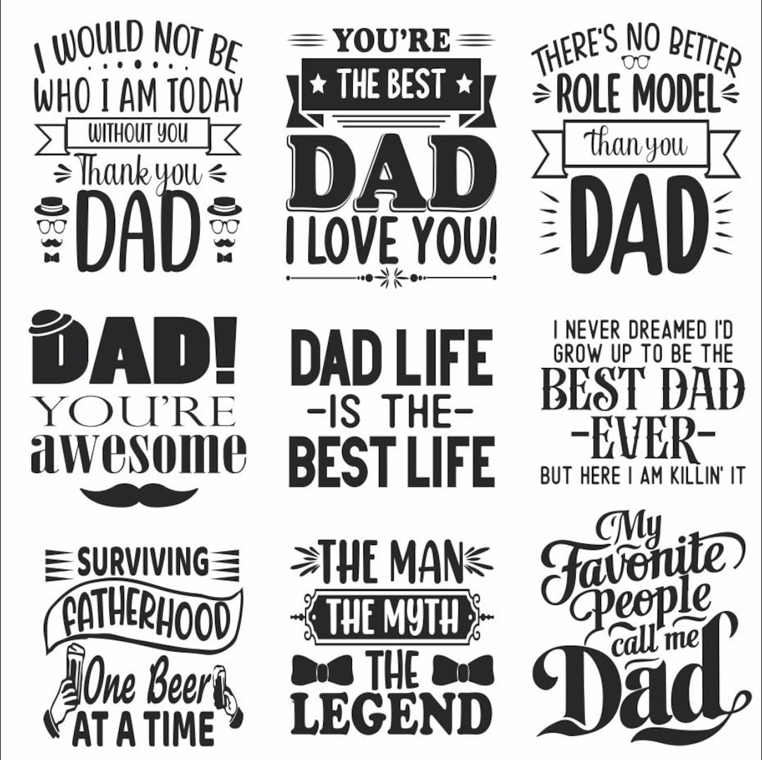 Dad Digital Print Png Svg Father's Day Downloadable Files Best Dad Fun ...
