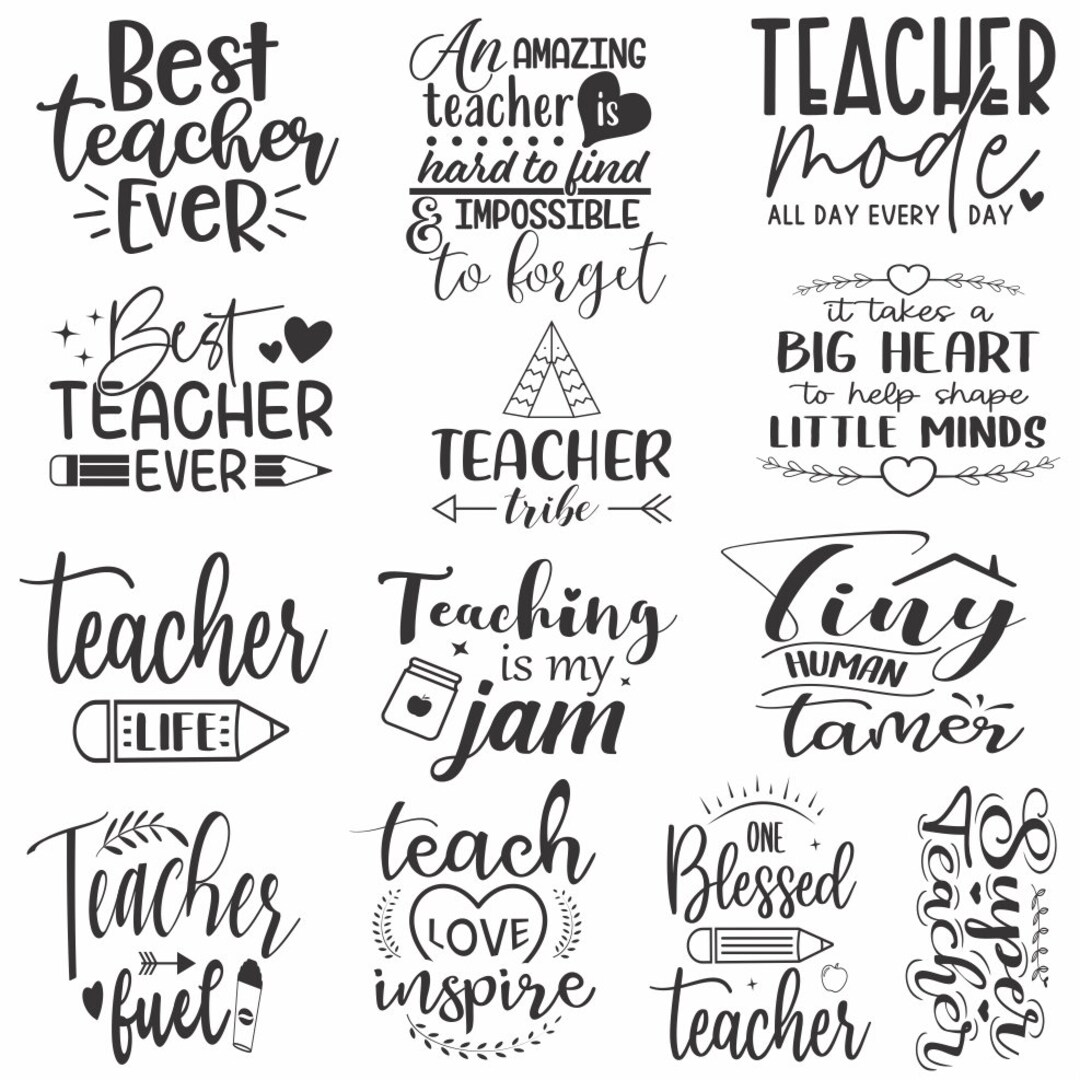 Teacher Appreciation Printable Svg Png Files Digital Download File ...