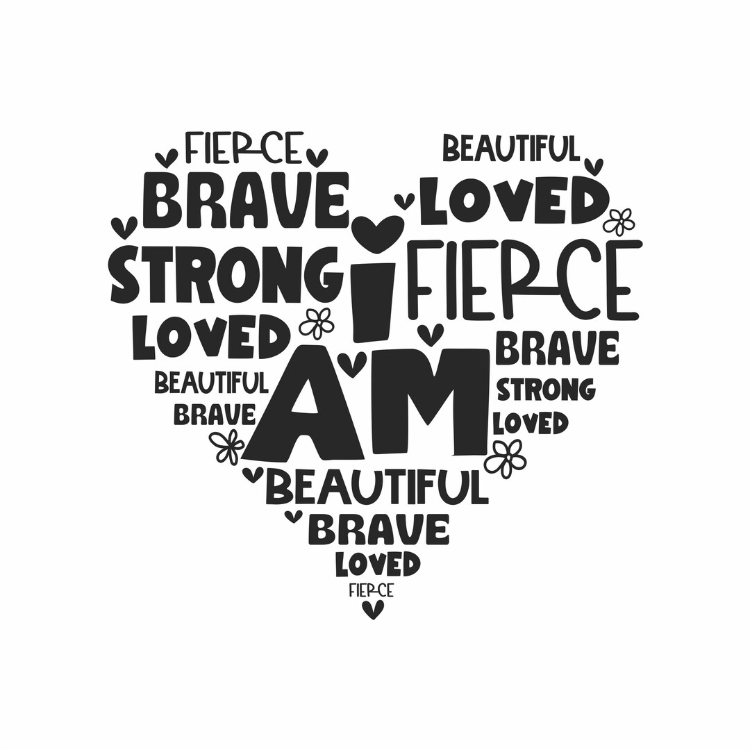 I Am Printable Words Wall Art Affirmations Kids Classroom Calming ...