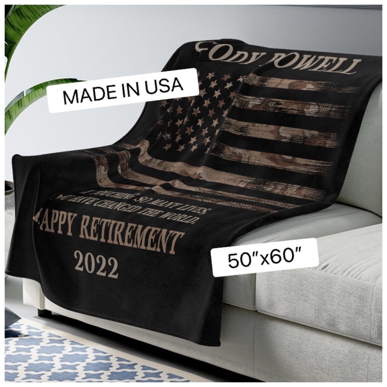 Military Retirement Gift Military Blanket Retirement Military - Etsy