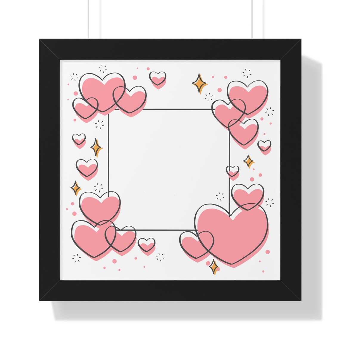 Hearts Printable Svg Heart Frame Pdf Png Digital Download File Digital ...