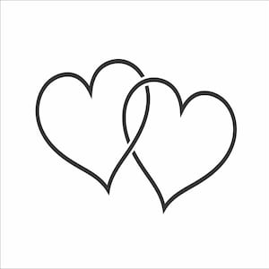 Hearts Printable Svg Png File Digital Download File Print Double Hearts ...