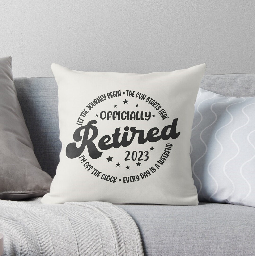Retirement Gifts for Men Women Retirement Pillow Fun Retired - Etsy