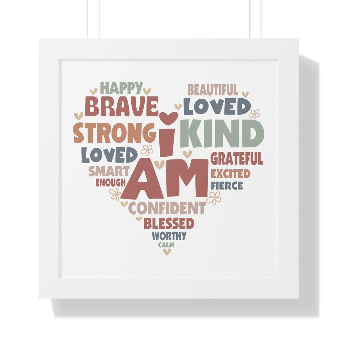 I Am Svg Inspirational Printable Kids Positive Affirmations Counselling ...