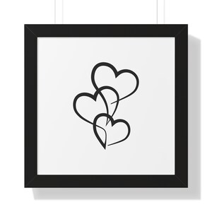 Three Hearts Printable Svg Png File Digital Print Hearts Downloadable ...