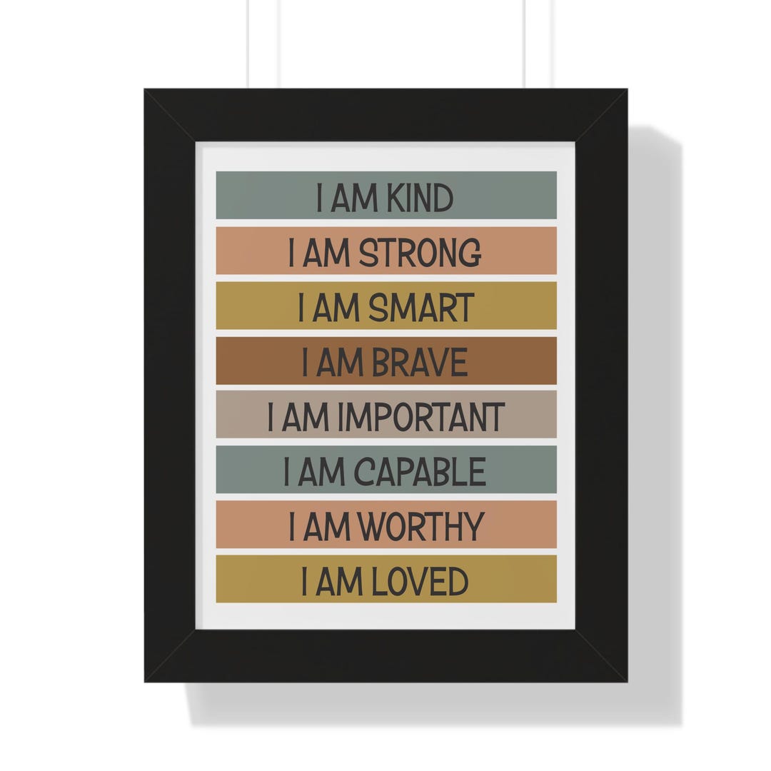 I Am Printable Png File Mental Health I Am Wall Art Positive ...