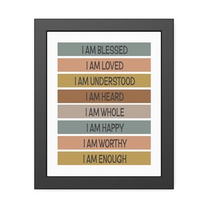 I Am Quote Wall Art Positive Affirmations Digital Prints Empowering ...