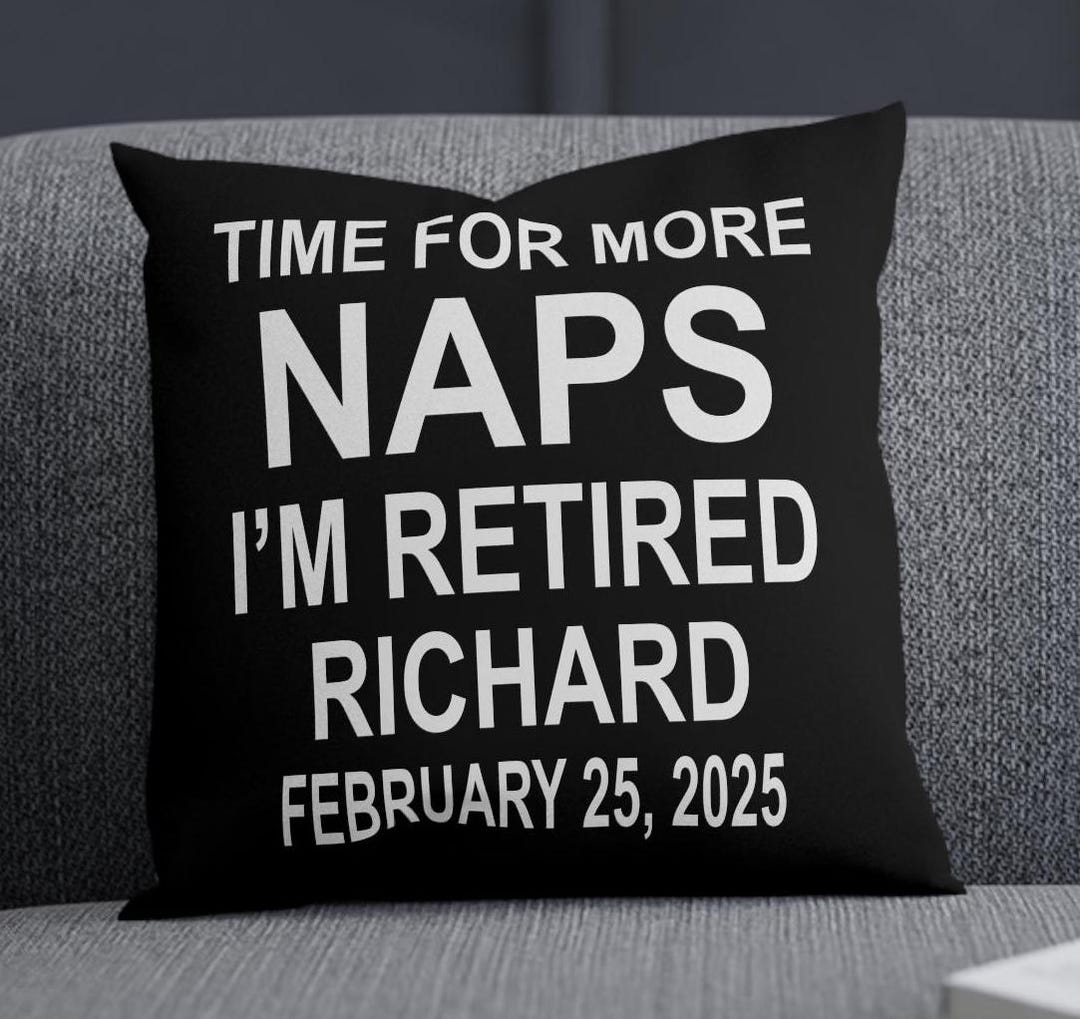 Funny Retirement Gifts for Men Personalized Retirement Pillow Coworker ...