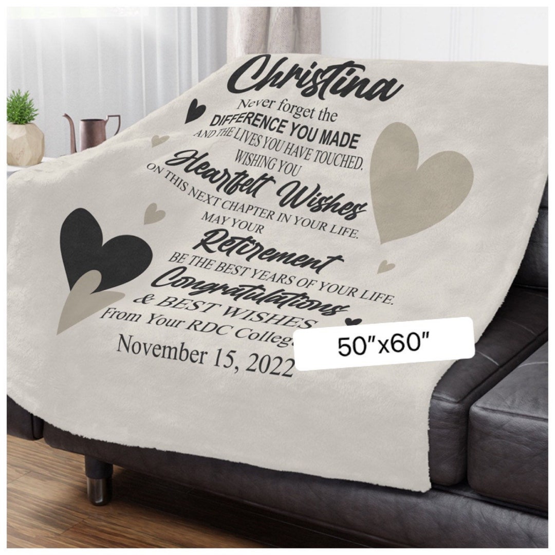 Retirement Gifts for Women Retirement Blanket Personalized Best ...