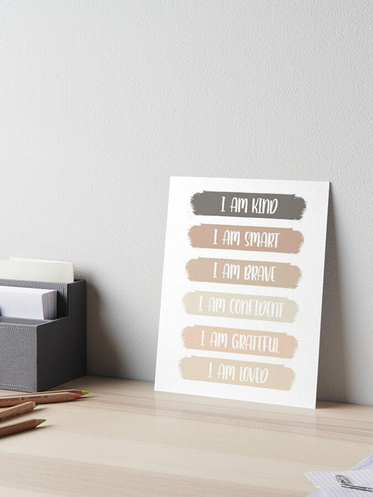 Positive Affirmations Wall Art Affirmations Earth Tones - Etsy