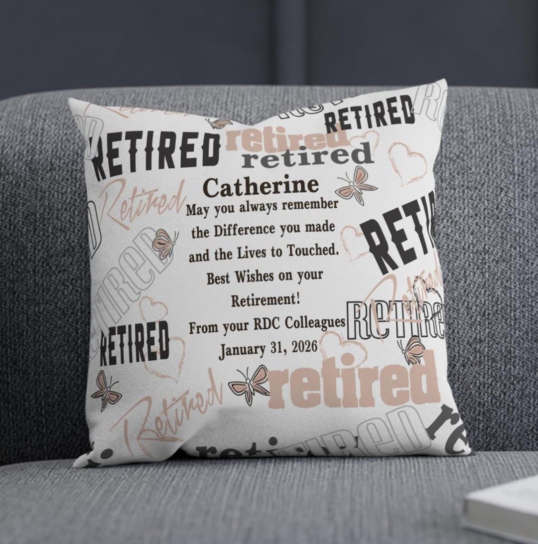 Retirement Gifts for Women Personalized Retirement Pillow Coworker ...