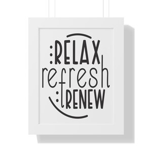 Yoga Relax Refresh Renew Printable Calming Women Digital Prints Healing ...