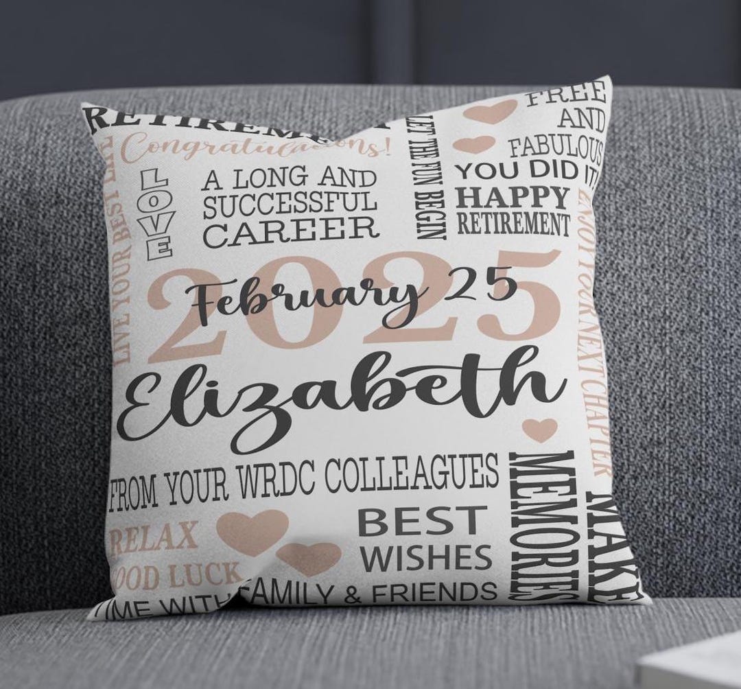 Retirement Gifts for Women Personalized Retirement Pillow Coworker ...