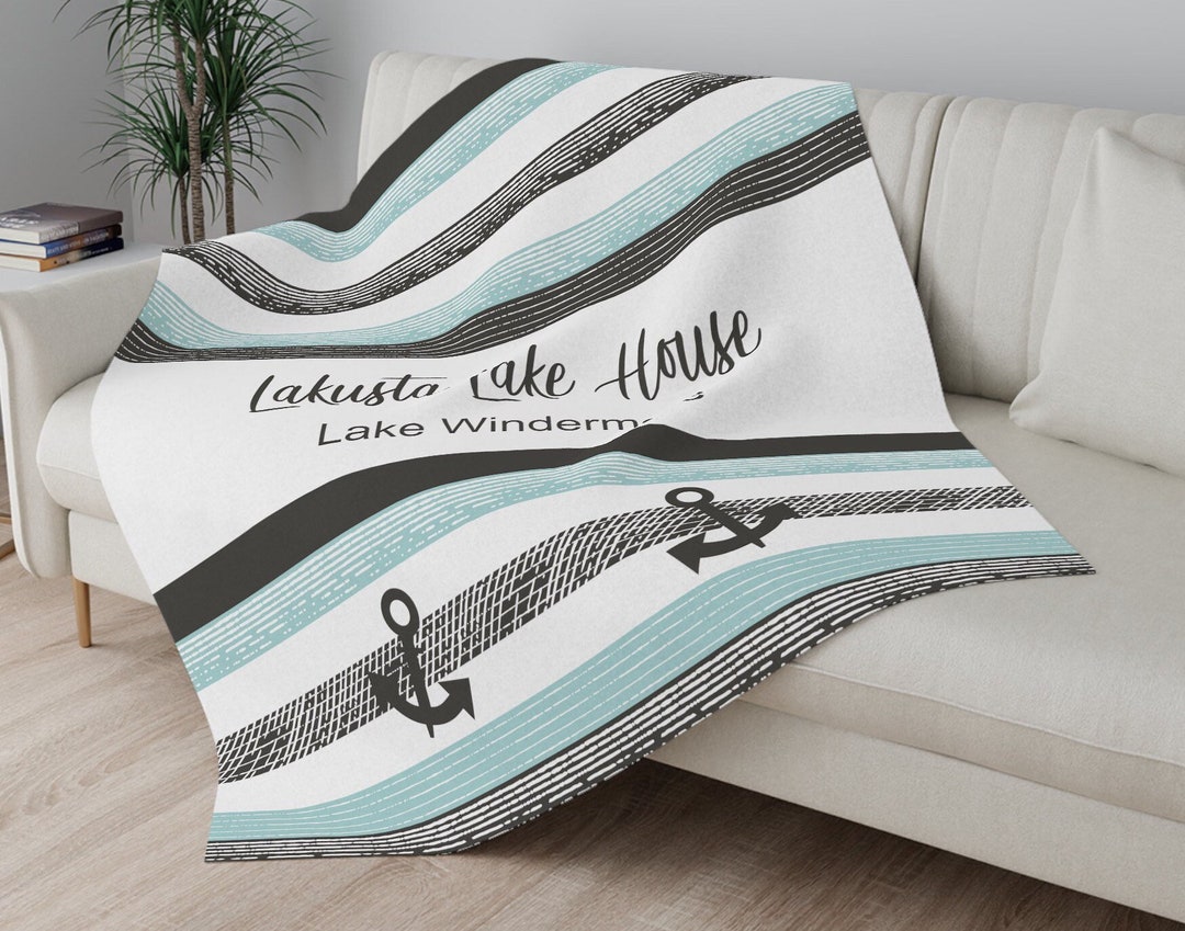 Lake House Blanket Personalized Lake House Gift Wedding Custom Lake ...
