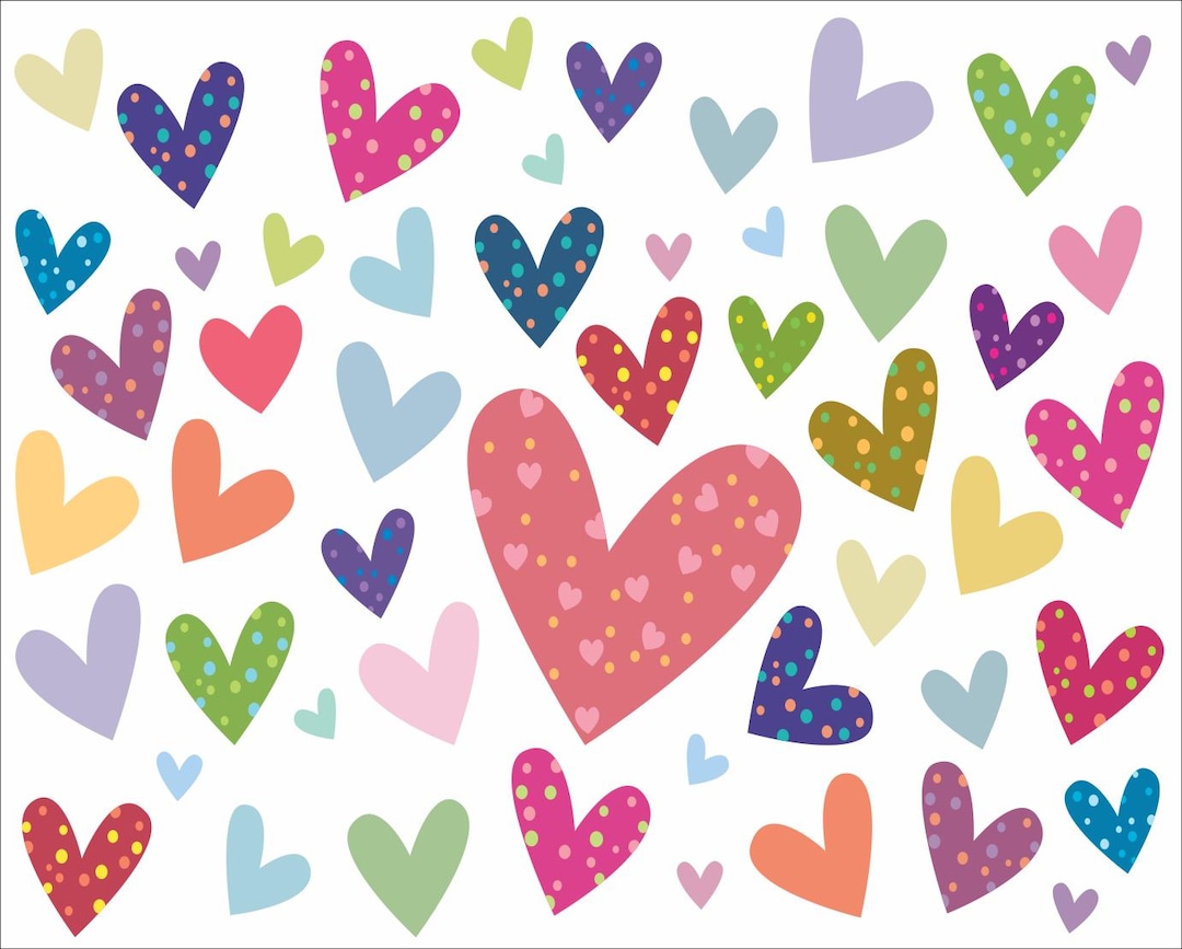 Hearts Printable Svg Pdf Png Digital Download File Digital Print ...