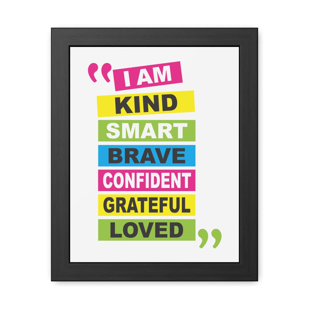 Kids Positive Affirmations Wall Art Affirmations Printable Digital ...