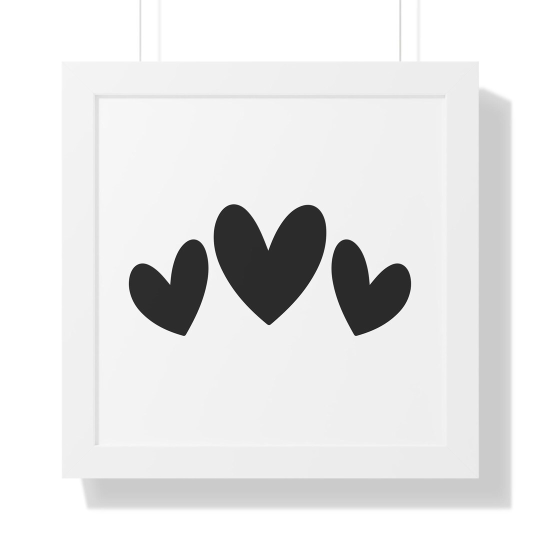 Three Hearts Printable Svg Png File Digital Print Hearts Downloadable ...