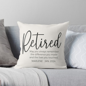 Retirement Gifts for Women Personalized Retirement Pillow Coworker ...