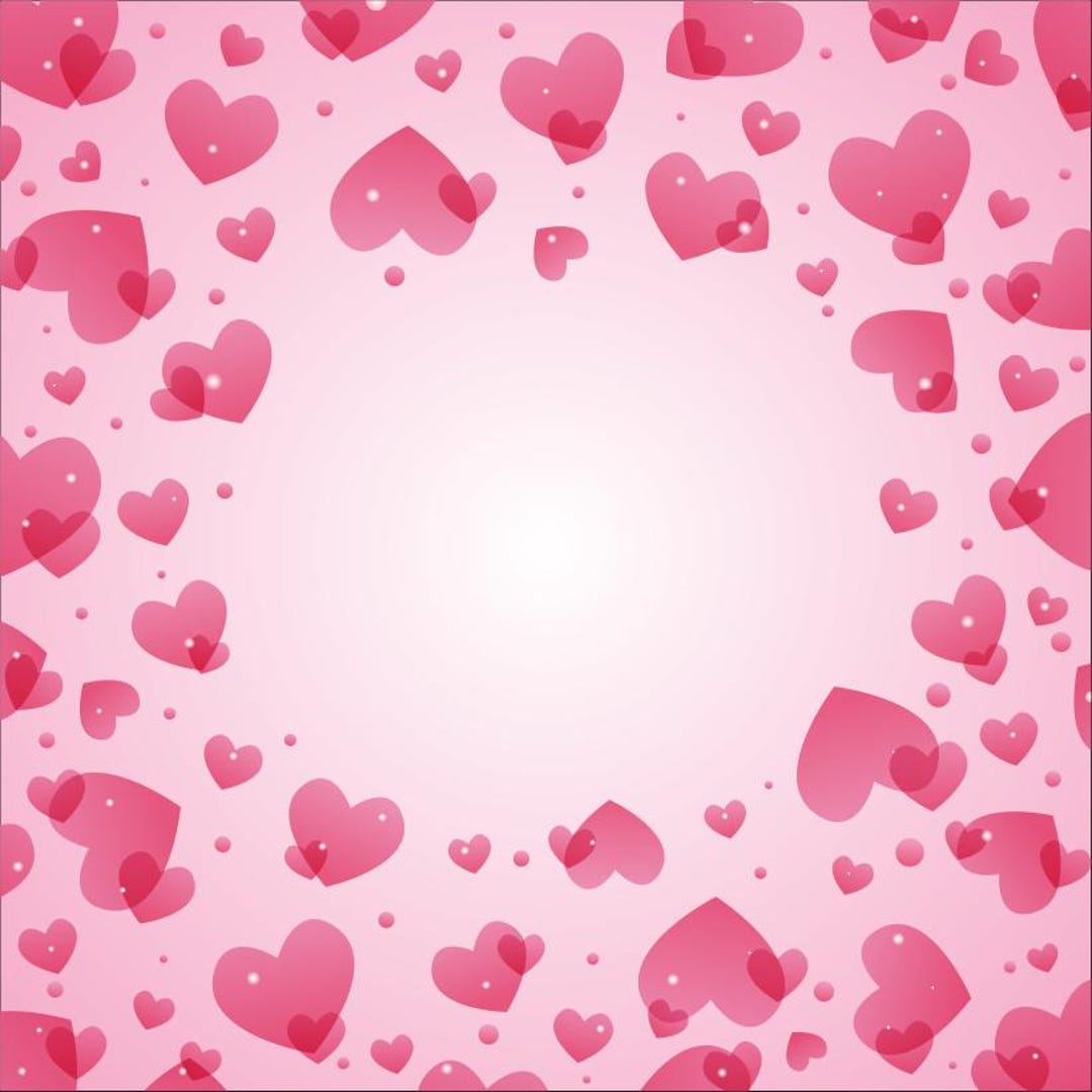 Pink Hearts Printable Svg Heart Frame Pdf Png Digital Download File ...