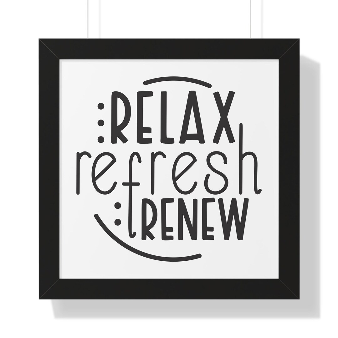 Yoga Relax Refresh Renew Printable Calming Women Digital Prints Healing ...