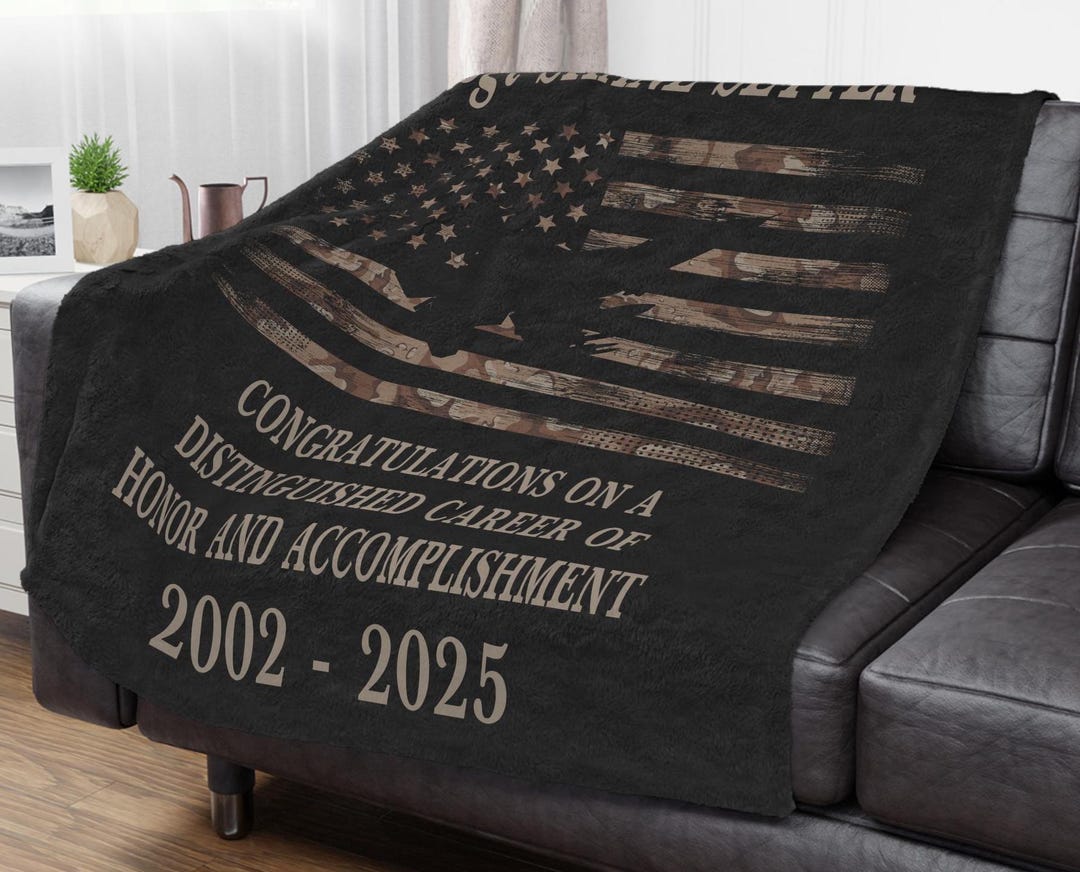Air Force Retirement Gifts Personalized Air Force Retirement Blanket ...