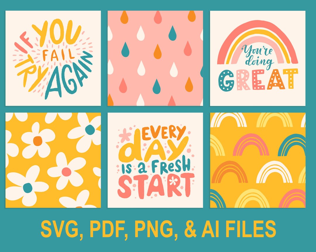 Kids Positive Affirmations Wall Art Printable Empowering Digital Prints ...