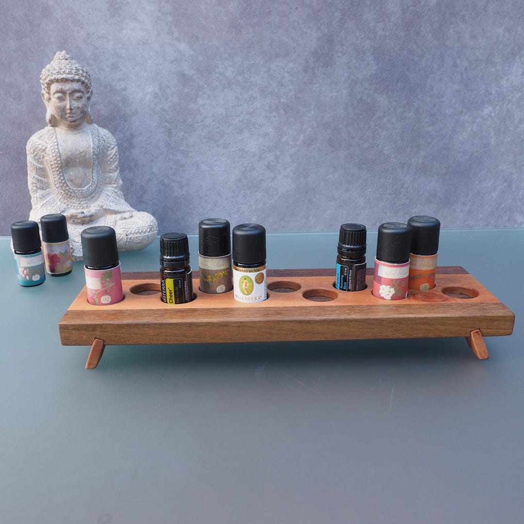 Scented Oil Display Stand Made of Walnut, Cherry or Oak, Storage for ...