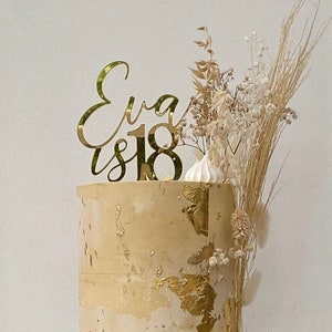 Gold Cake Topper - Etsy