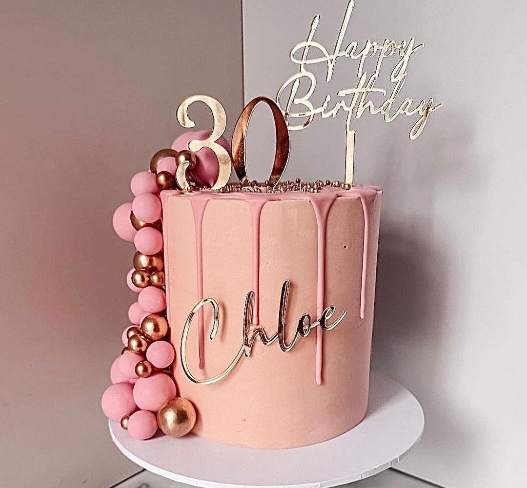 Personalised Acrylic Cake Topper Set | Birthday Cake Topper | Milestone ...