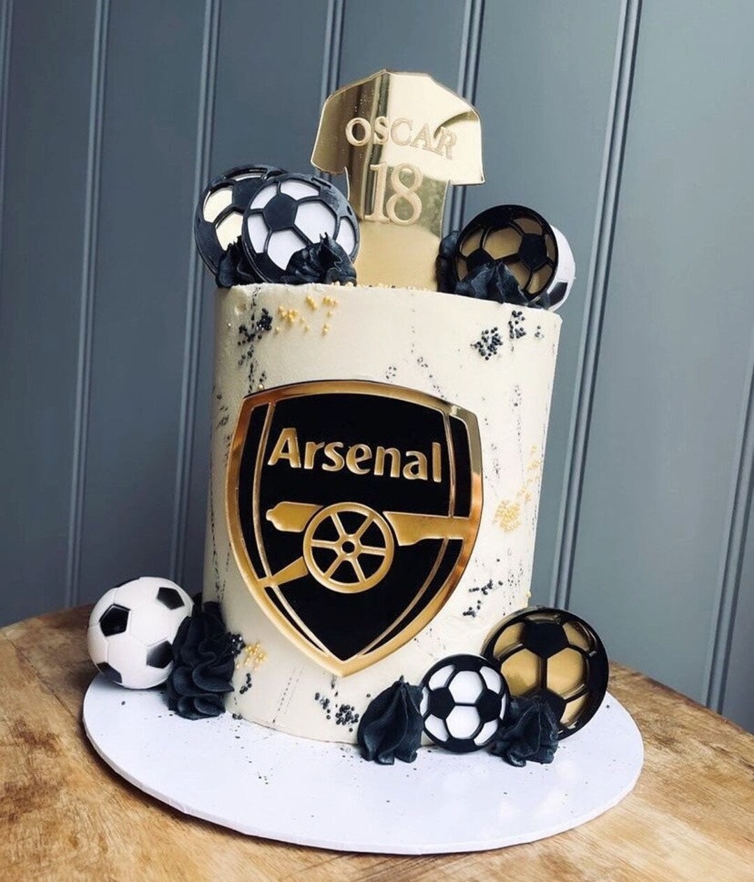 Arsenal Cake Charm Acrylic Arsenal Charm Arsenal Cake Decoration ...