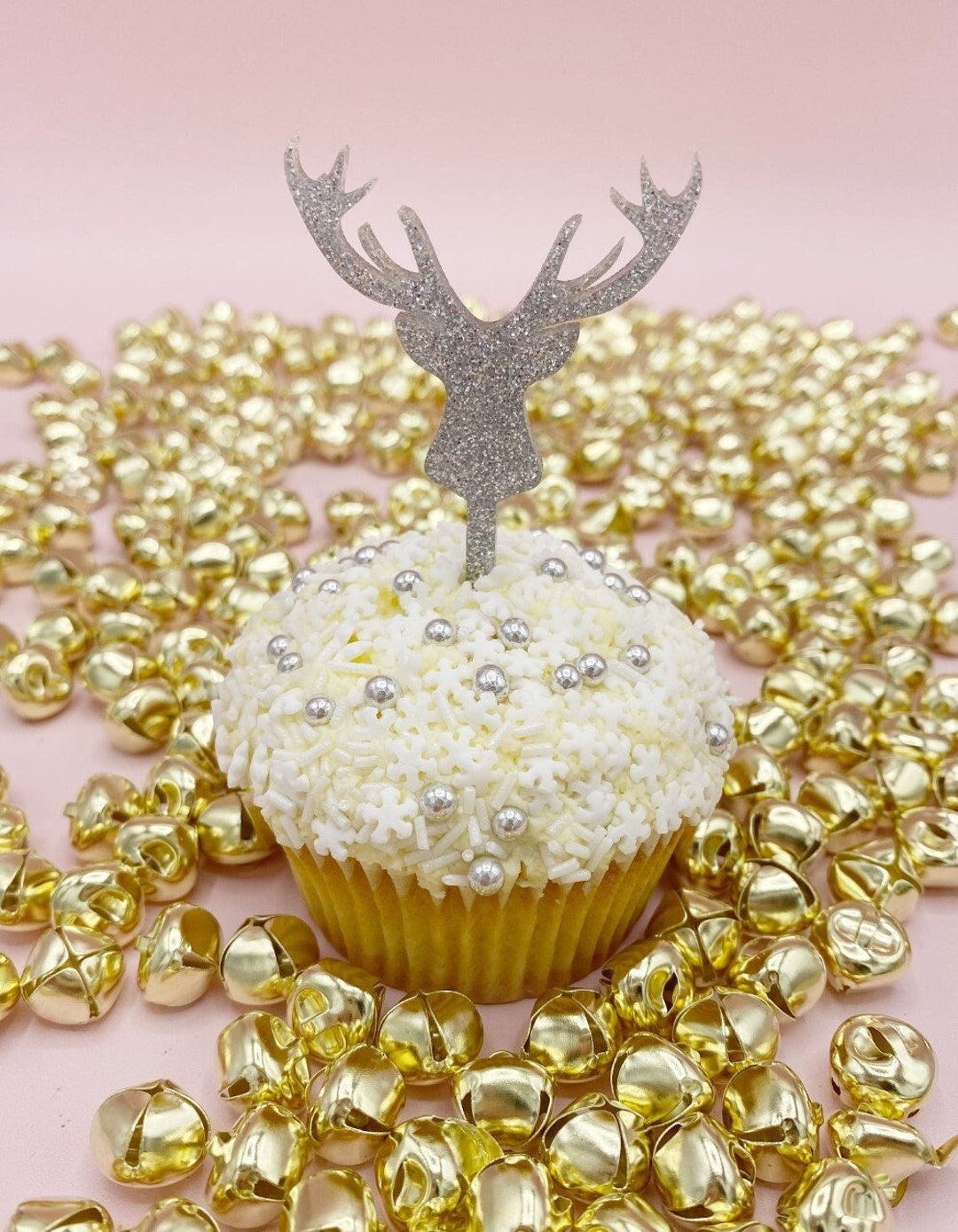 Stag Head Cupcake Toppers - 6 Pack | Christmas Cupcake Topper ...